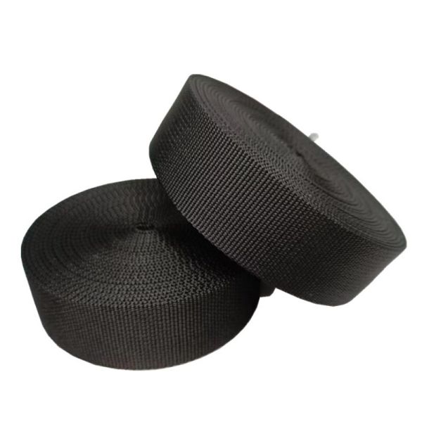 Quality Polypropylene Webbing High Strength Plain Weave 30mm Black Woven Pp Strap For for sale