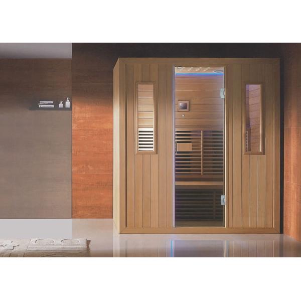 Quality 2 People Infrared Hemlock Wood Sauna Room Supported By Customization for sale