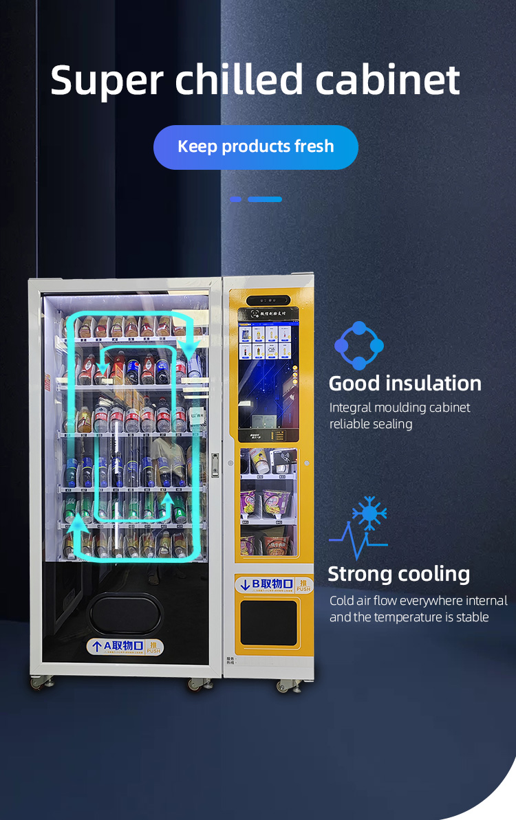 WEIMI Coca-Cola Snack and Drink Vending Machine have big capacity and smart vending system