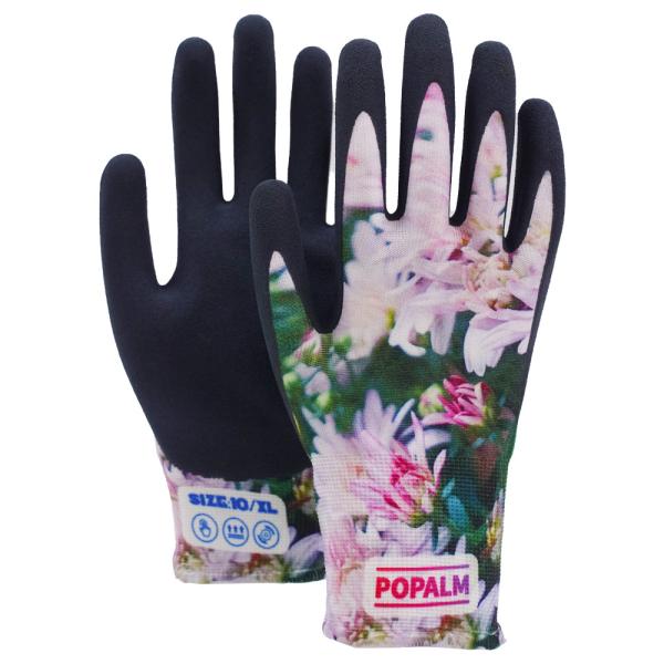 Quality POPALM GripGuard Garden Gloves Customized Digital Printing Latex Coated Gloves All Terrain Work for sale