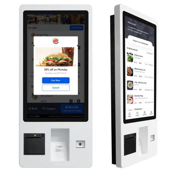 Quality Wall Mounted Capacitive Kiosk Machine Ordering System Payment Terminal for sale