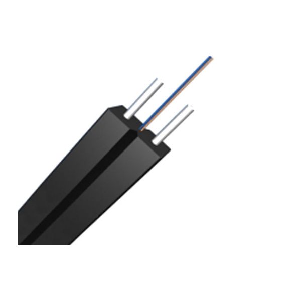 Quality 1-24 Core SM G657A1 armored Fiber Drop Cable FTTH network LSZH  Black Jacket for Indoor for sale