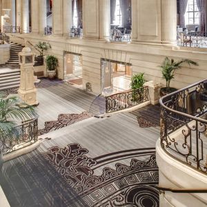 Quality Rectangle 4m Width 100% Nylon Printed Broadloom Cut Pile Hotel Room Carpet Used for sale
