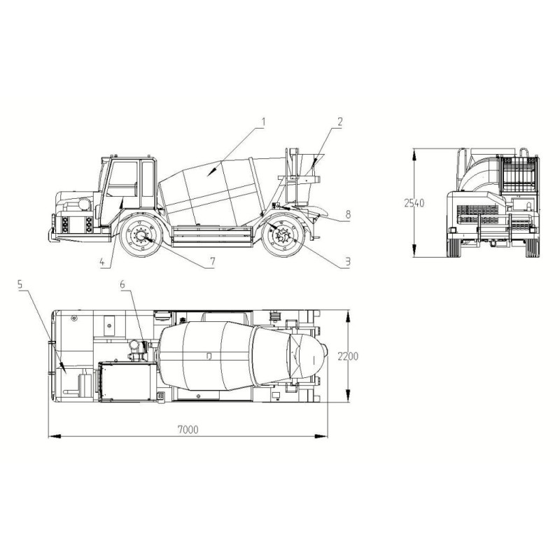 Underground Concrete Mixer Truck Tunnel Concrete Transportation Truck Transmixer