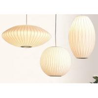 China Indoor Lantern 40w White Fabric Hanging Pendant Lamps factory