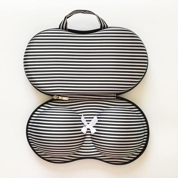 Quality 1680D nylon Portable Bra EVA Travel Case With Net for sale
