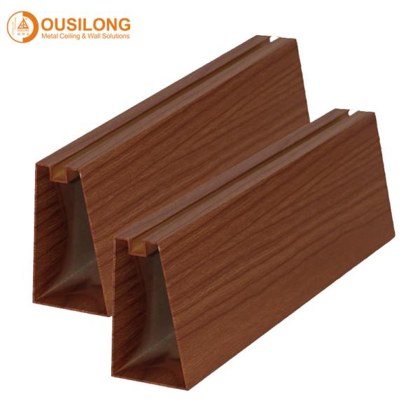 Quality Linear Aluminium Metal Drop Ceiling Tiles Metallic 0.8mm Heat Transfer Coating for sale