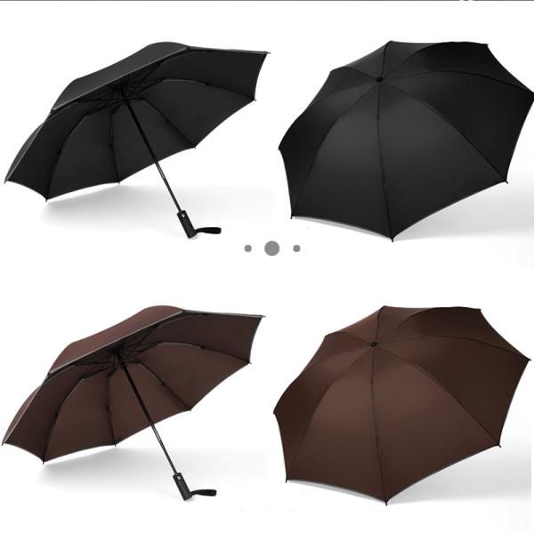 Quality Black Metal Shaft Reverse Umbrellas with Logo Prints and Automatic Function for sale