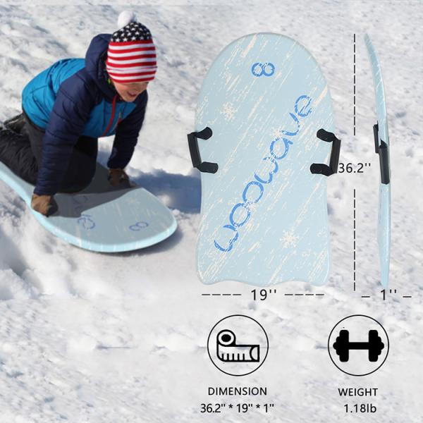 Quality Customized Snow Skiing Snow Sleds with Brake and Semi-ellipse Snowboard Snow for sale