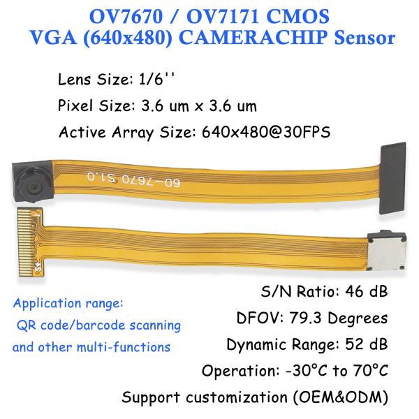 Quality OV7670 MIPI Camera Module DVP 0.3MP COMS VGA Camera Module Face Recognition for sale