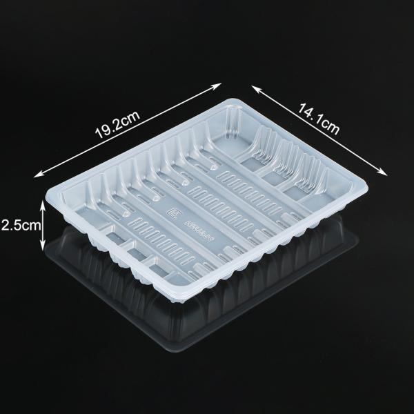 Quality Supermarket Rectangle Roast Chicken Pork Meat Packaging Tray PP Disposable for sale