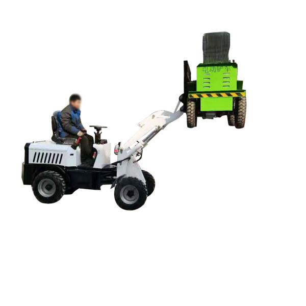 Quality Double Lifting Cylinder Electric Small Wheel Loader 700kg HTEL18 for sale