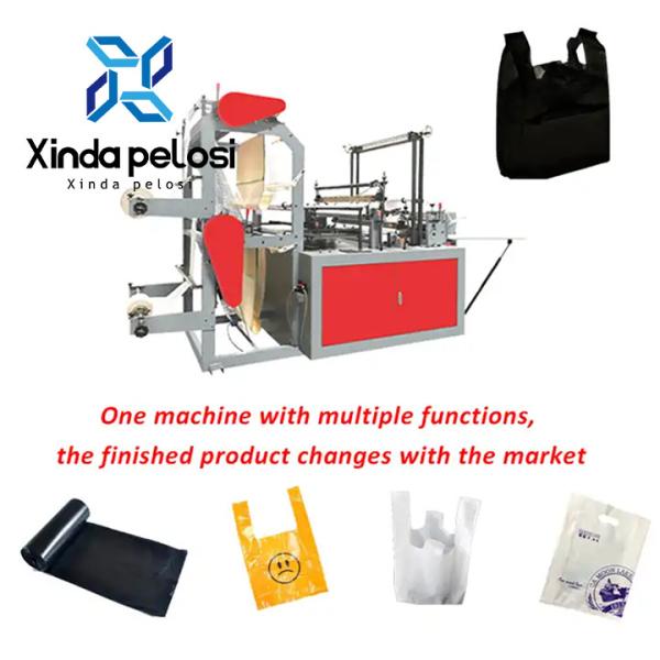 Quality 1.1kw Bin Bag Making Machine Compostable Bags Manufacturing Machine Automated for sale
