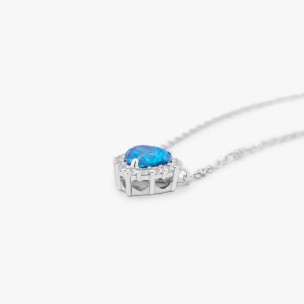 Quality Heart Cut Synthetic Lab Created Diamond Necklace VS2-VVS1 for sale