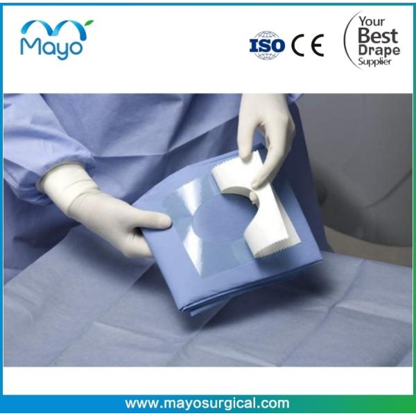 Quality Water Repellent Surgical Drape With Adhesive / Off Centre And Cable Hole for sale