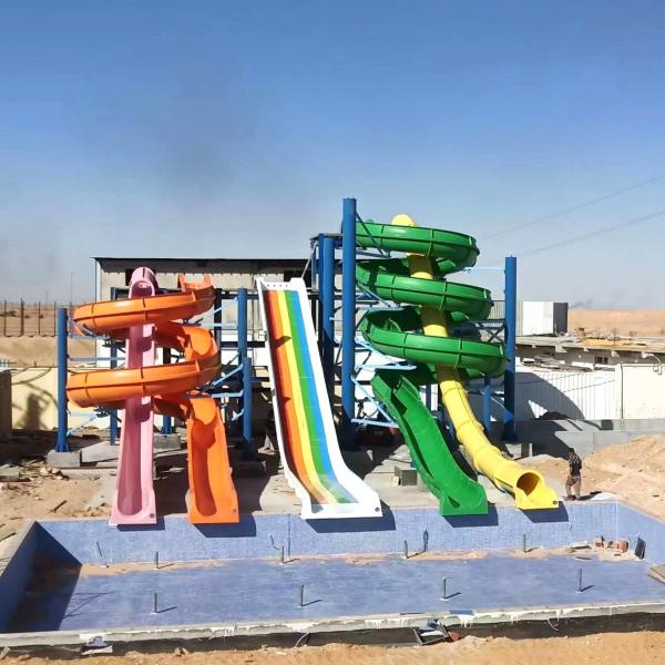 Quality Long Lasting Outside Water Slides Kamikaze Water Slide With Customized Colors for sale