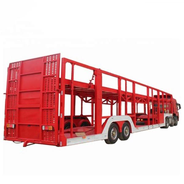 Quality 10pcs Leaf Spring Semi-Trailer for Car Carrier Double Deck Hydraulic Lifting SUV JEEP Transport for sale