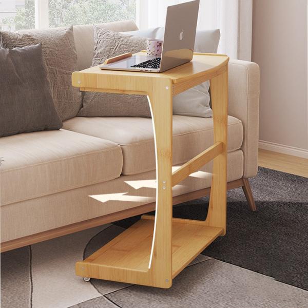 Quality Sofa Side Table, Freestanding Bedside Coffee , Convertible Top Rack with Storage for sale