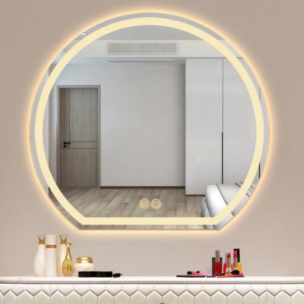 Quality Customized LED Round Bathroom Mirror Aluminum LED Lighted Bathroom Mirror 12V for sale