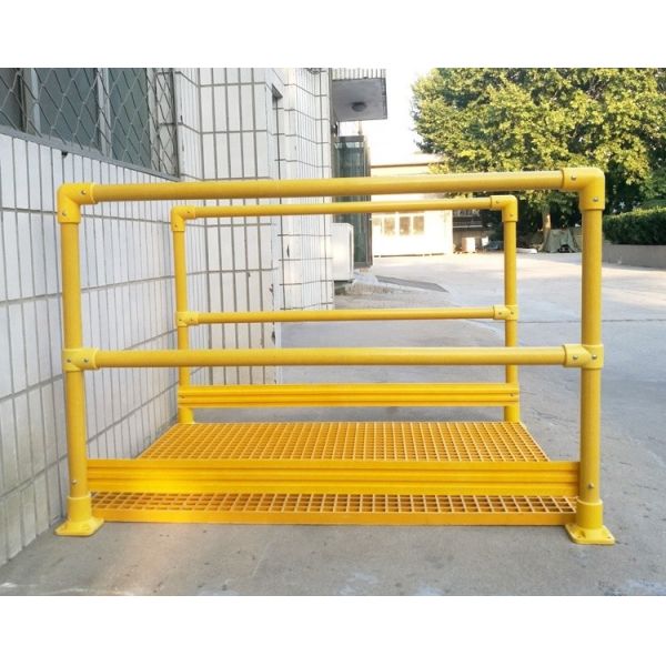Quality Corrosion Resistant Fiberglass Composite Guardrail System with 40% 80% Open Area for sale