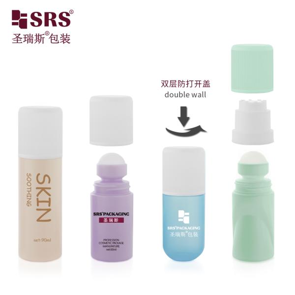 Quality RPPC1-60ml 100% No Leakage Child Proof Roll On Bottle With Cylindrical Round for sale