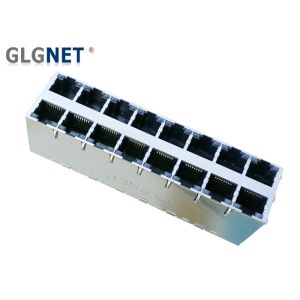 Magnetic RJ45 Connector 2 x 8 Stacked RJ45 Modular Jack Green Yellow LED Available