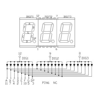 Quality Common Anode 3 Digit SMD LED Display Module 0.39 Inch White Color for sale