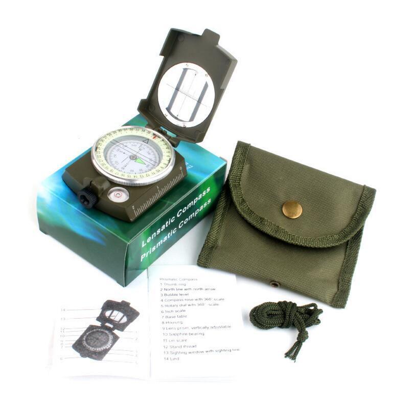 Multifunctional Tactical Military Compass Waterproof Metal Sighting Navigation Compass