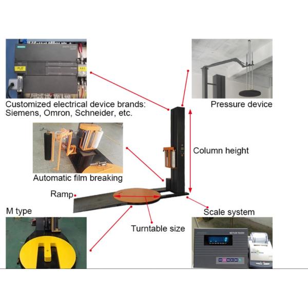 Quality Stretch film pallet Robot Palletizer Machine Automatic Wrap 1650mm for sale
