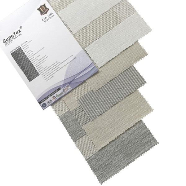 Quality 5% Openness 3m Width FR Solar Double Layer Roller Blinds Fabrics For Window for sale