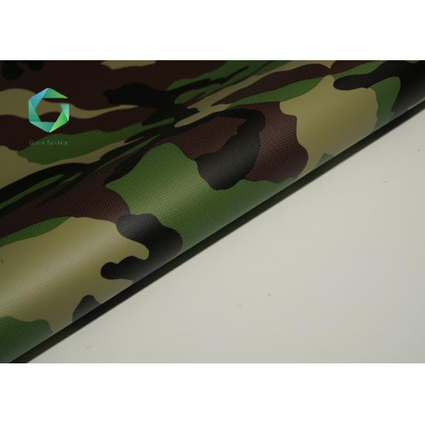 Quality Camouflage Woven Vinyl Tent Fabric 650gsm , Anti Uv Camo Tent Fabric Military Grade for sale