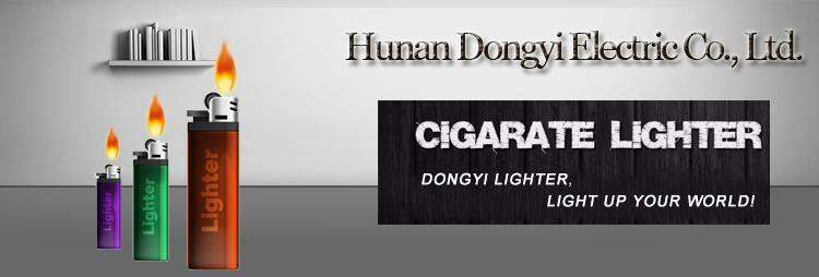 8.0cm Refillable Electronic Plastic Lighter with LED