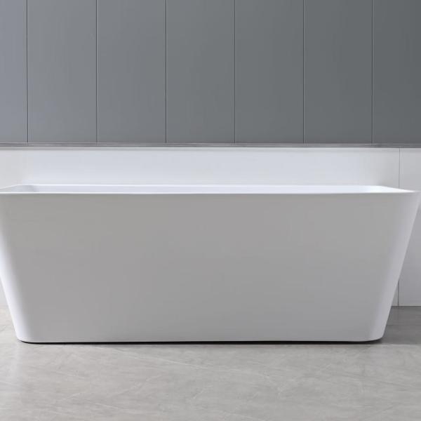 Quality White Round Smooth Acrylic Freestanding Bathtubs for sale