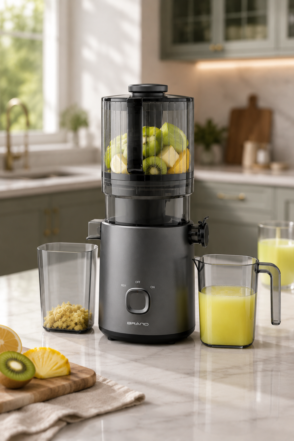 Quality Fresh Smart HJ303 Extra-Wide Slow Masticating Juicer – The Whole-Fruit Juicer for sale