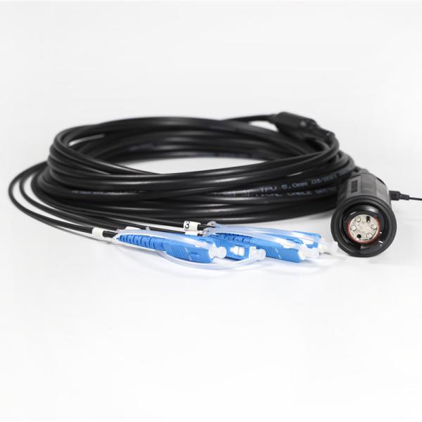 Quality Tactical waterproof fiber cable Hermaphroditic Interconnection Expanded Beam for sale