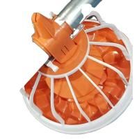 Quality Stainless Pan Feeding System For Broiler Feed Pan Orange And White for sale