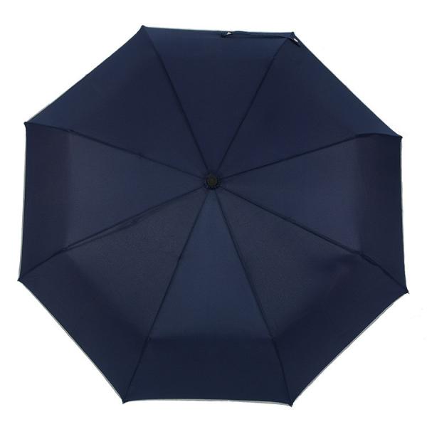 Quality Adults 3 Fold LED Flashlight Handle Umbrella with Reflective Strip and Windproof for sale