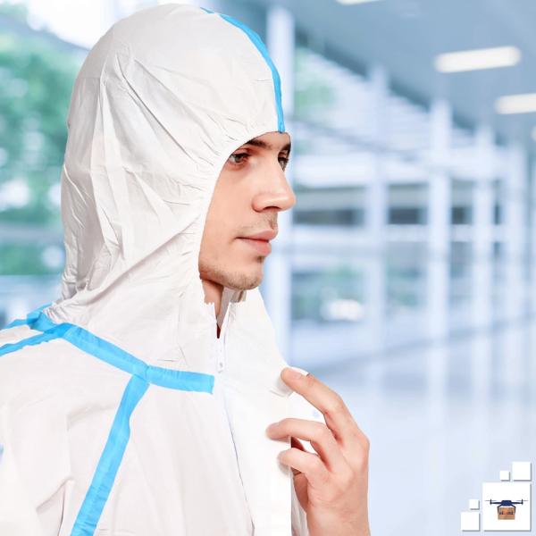 Quality Durable Microporous Disposable Surgical Coveralls Disposable Hazmat Suit With for sale