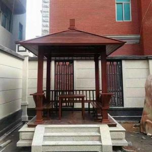 Quality Waterproof Chinese Style Outdoor Garden Pavilion Composite Wood Wpc for sale