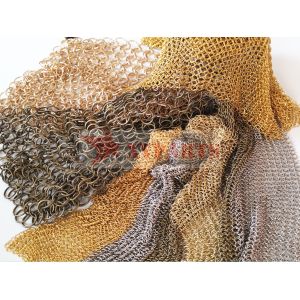 Quality Chain Mail Weave Stainless Steel Ring Mesh Colored Finished for sale