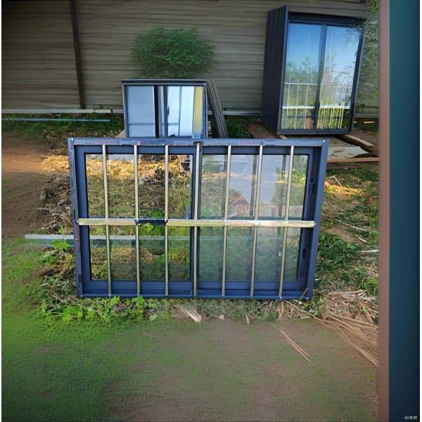 Quality Modern Design Aluminum Alloy Push-Pull Sliding Windows Roller Blind Horizontal Anti-Theft Folding Screen Rural Self-Built for sale