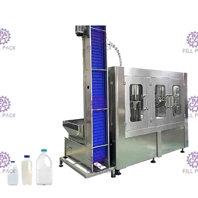 Quality Automatic monoblock 6000BPH Bottle Integral 3-in-1washing-filing-capping Milk Filling Machine / device for sale