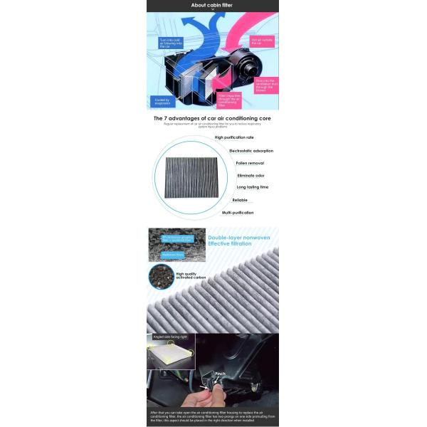 Quality Customized MITSUBISHI Mirage Cabin Filter for OE 7850a002 Air Conditioning for sale