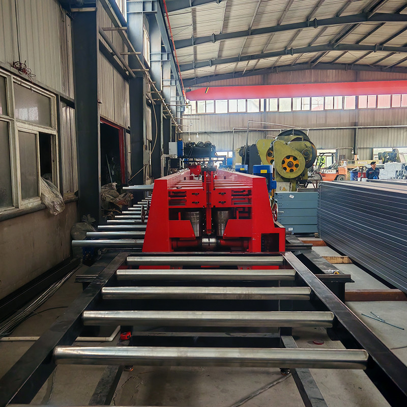 Close-up of cable tray production process