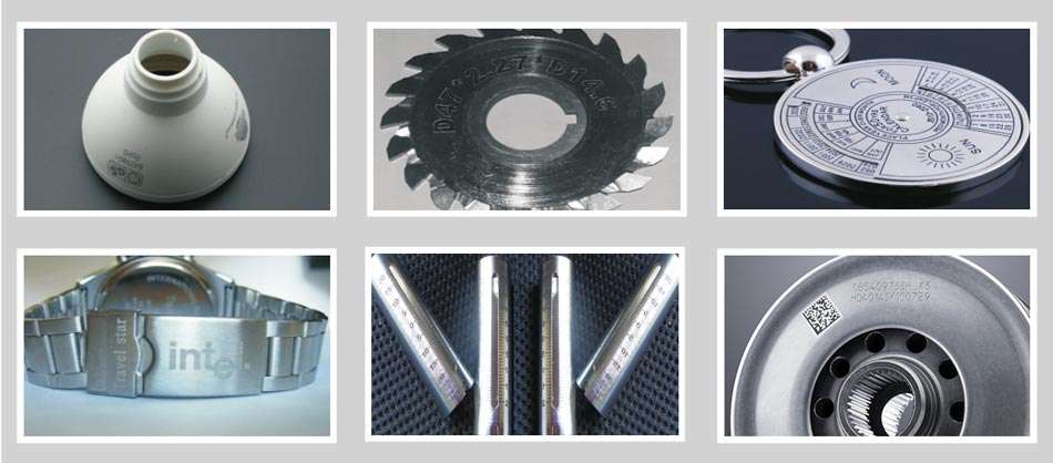 desktop fiber laser marking samples