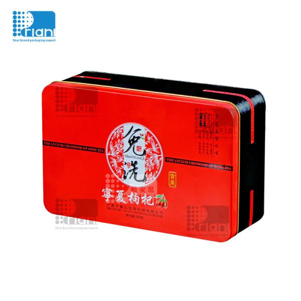 Quality Custom design Large Size Gift Tin Cans Tea Box Food Grade Square Tin Box Metal Tin Box case for sale