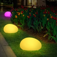 Quality Outdoor Garden Stone Solar Lawn Light Ground Plug Colourful LED Solar Lights for sale