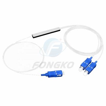 Quality 1x2 Sc Apc Plc Rack Mount Fiber Optic Splitter 2 In 1 Out for sale