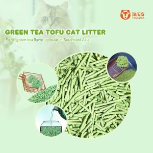 Quality Natural Greentea Tofu Clumping Litter ODM Clumping Biodegradable Cat Litter for sale