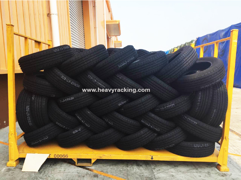 Pallet Stacking Rack For Tire Warehouse Storage Tire Rack